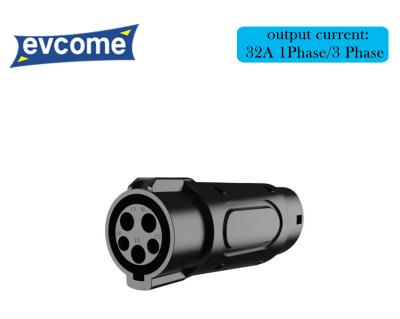 China EVCOME Type 1 to Type 2 EV Adapter 32A 1 Phase 3 Phase Charging Connector CE UKCA ROHS for sale