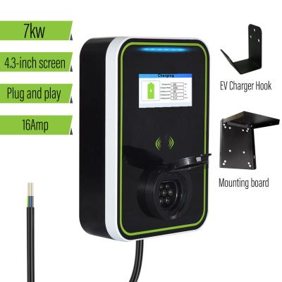 China EVCOME 7kW AC Wallbox EV Charger 32A Type 2 IEC 62196 with 5m Cable Plug and Play for sale