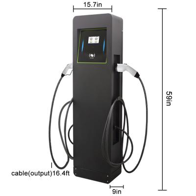 China Dual Gun EV Charging Station 7kW+7kW 32A GB/T 20234 Commercial OCPP 1.6J for sale