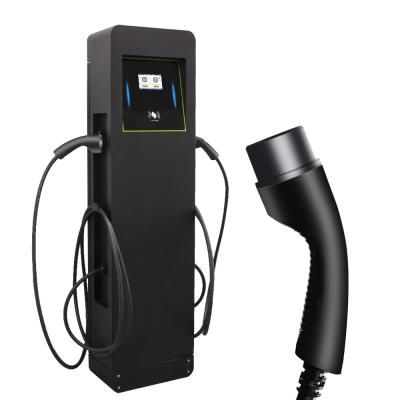 China Commercial Dual Gun EV Charger Type 2 14kW 32A Single Phase OEM ODM Public Charging Station for sale