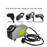 China 7kW DC Portable EV Charger 200-750V 20A 3in1 CCS CHAdeMO GB/T Fast Charger for sale