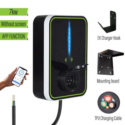 China EVCOME AC Wallbox EV Charger 7kW 22kW with APP RFID WiFi Type 1 Type 2 GBT for sale