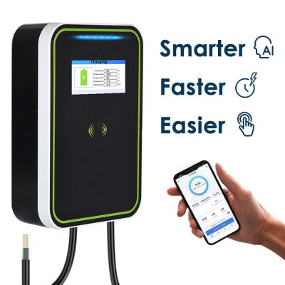 China EVCOME 7kW EV Wallbox Charger with LCD Screen IP65 Type 2 32A for sale