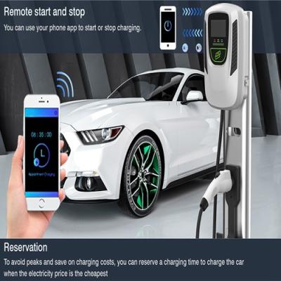 China RCD Type B LCD Screen 32 AMP 7.5kW Home EV Charging Station for sale