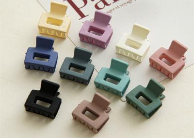 China Temperament kids girls resin accessories matte cute square small clip Morandi fringe clip Hair clip headpiece for sale