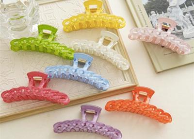 China Candy colored water ripple link shape chain clip super Fairy Sweet hair clip back head hair accessories for sale