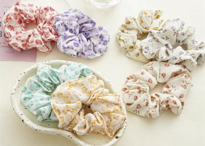China Summer floral series large colon hairbands hair accessories lady tie rope ball curly hair scrunchie Yiwu for sale