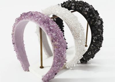 China Europe United States fashion Baroque crystal heavy industry beaded irregular gravel headbands luxury accessories for sale
