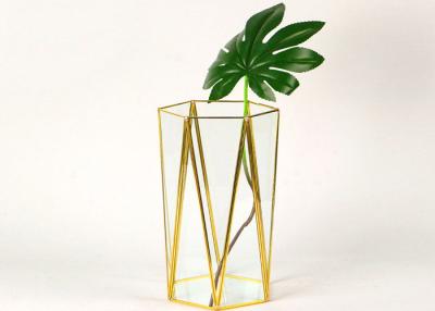 China Glass artifact six-sided arrange flowers vase greenhouse decoration landscape succulent plant box cover Yiwu wholesale for sale