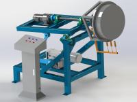 China Water Storage Bucket Rock And Roll Rotational Moulding Machine For Plastic Hollow Products for sale