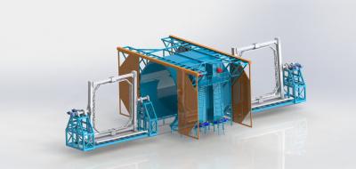 China Large Dual-Station Automatic Rotational Molding Machine  Large Storage Tank Rotational Molding Machine for sale