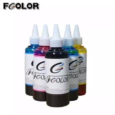 China FCOLOR 100ml Water-Based Digital Printing Ink 5 Colors Compatible Refill Dye Ink for Epson HP Canon Printer for sale