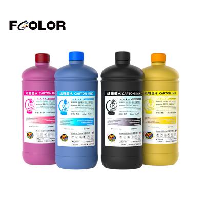 China FCOLOR 1000ML Digital Printing Corrugated Box Water Based Printing Dye Ink for DX5 DX7 I3200 S3200 4720 for sale