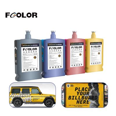 China FCOLOR High Quality 500ML 1L Ecosolvent Eco-Solvent Vinyl Printing Ink Eco Solvent Ink for Galaxy Dx4 Dx5 Dx11 Printhead for sale