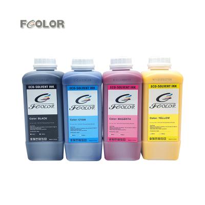China Fcolor 1000ML 1 Litre Low Smell Eco Solvent Ecosolvent Eco-Solvent Ink for Epson I3200 for sale