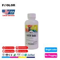 China FCOLOR Digital Heat Transfer Printing 100ml Water Based Tinta DFT Ink Compatible for Epson L1800 DTF Printer for sale