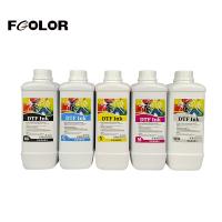 China Fcolor 1000ML Tinta CMYK Whiter for DTF Transfer Pigment DTF Print Textile Ink for Epson I3200 L1800 XP600 1400 DTF Printer for sale