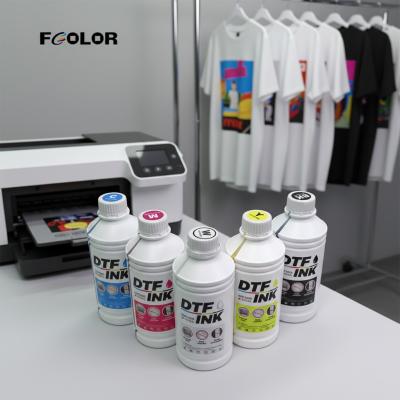 China FCOLOR 1000ml High Quality Tinta Transfer Dtf White Ink No Sediment No Clogging Premium Dtf Ink for Xp600 I3200 L1800 ET8550 for sale