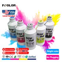 China FCOLOR High Quality Manufacturer No Clog DTF Pet Film Pigment White DTF Ink 1000ml for Epson I3200 4720 L1800 XP600 L8058 L8050 for sale