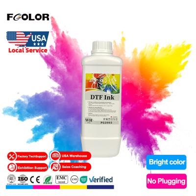 China FCOLOR Premium 1000ML Waterproof PET Film Pigment Bulk White Ink DTF for Epson L1800 L130 L805 L810 L1455 L1400 L8050 Printer for sale