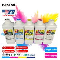 China FCOLOR Premium 1000ML Waterproof PET Film Pigment Bulk White Ink DTF for Epson L1800 L130 L805 L810 L1455 L1400 L8050 Printer for sale