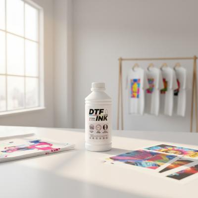 China FCOLOR Textile White Tinta DTF Ink 1000ml for Epson L1800 L1300 L18508 L805 L800 P600 P800 8550 Printers for DTF Pet Ink Flim for sale
