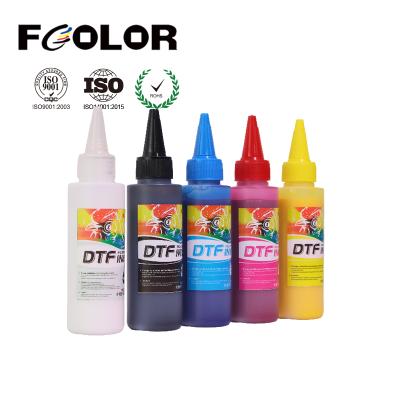 China FCOLOR 100ml Premium PET Film Bulk DTF White Pigment Printing Ink for Epson L1800 L805 L8058 L18058 L1400 L1300 L1110 Printer for sale