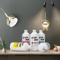 China DTF3000 Digital Pigment Ink 1000ml CMYK+White for PET Film Heat Transfer Printing  No Clogging Bright Color for sale