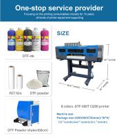 China FCOLRO 8 Colors 60cm Heat Transfer Printer Dtf 24inch Pet Film Printer with Shaker Machine for sale