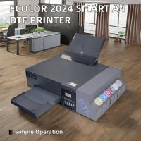 China FCOLOR Cheap 2024 Smart DTF Printer Easy-to-Operate L8050/8058 Direct to Film A4 DTF Printer on T-shirt for sale