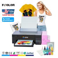 China FCOLOR L8058 Digital Inkjet Heat Transfer Tshirt Fabric Clothes Dtf Printing Machine A4 Dtf Printer for T-Shirt for sale