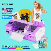 China FCOLOR Hot Sale Printing on Textiles Garment Clothes Clothing T-Shirts Hats Automatic Printing Machine A3 Pink DTF Printer for sale
