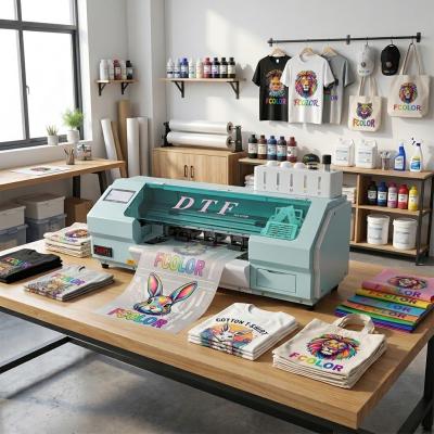 China FCOLOR 13Inch 350mm Printer T-shirt Printing Machine A3 Dtf Printer 35cm Blue Dtf Printer With DTF Oven for sale