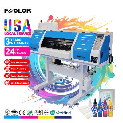 China FCOLOR 60cm Dual Head XP600 t Shirt Printing Machine PET Film Dtf Transfer Printer A2 Dtf Printer for sale