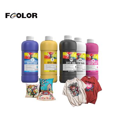 China FCOLOR Wholesale Inkjet Printer T-shirt Textile Pigment Five Color Dtf Printer Film Ink for Epson L1800 Xp600 4720 I3200 for sale