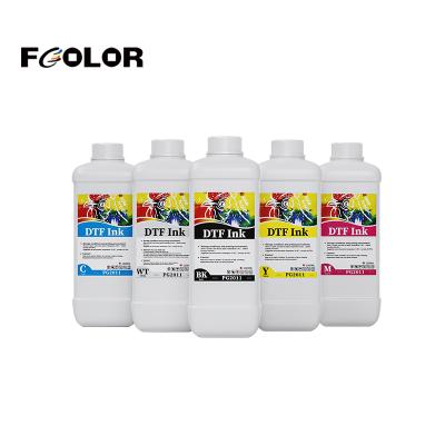 China FCOLOR High Quality Manufacturer No Clog Problem DTF Pet Film Pigment White Ink 1000ml DTF Ink for Epson I3200 Dx5 Dx7 XP600 for sale