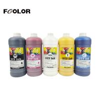 China FCOLOR 1000ml DTF Ink Cmyk LM LC W Pigment Water Based Dtf Ink for Digital Printing Compatible with 8550 Printer Ciss Ink System for sale
