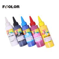 China FCOLOR Factory Price High Quality 100ml CMYK White DTF Ink for Epson ET8550 L1800 XP600 I3200 Transfer Printing DTF Printer for sale