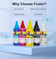 China Fcolor 100ml Premium Stretch DTF Transfer Printing Ink for Epson 8550 L8050 Xp15000 Dtf Printer for sale
