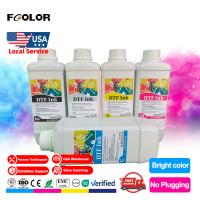 China FCOLOR High Quality Manufacturer No Clogging Problem DTF Polyester Film Pigment White Ink 1000ml for Epson I3200 Dx5 L1800 XP600 for sale