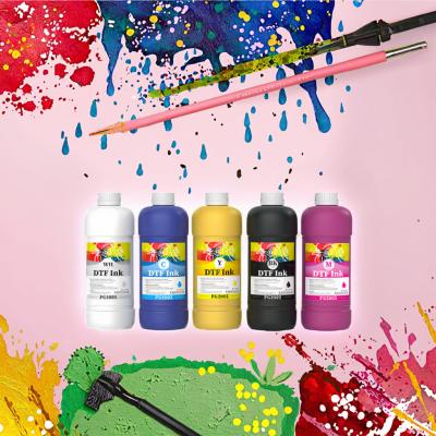 China Digital Textile Printing Pigment DTF Ink for Epson I3200 XP600 L1800 L805 4720 DTF PET Film Transfer CMYK White Color for sale