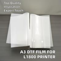 China FCOLOR High Quality DTF Printing A3 Single Side Heat Transfer PET Film for L1800 Printer for Clothing High Temperature for sale