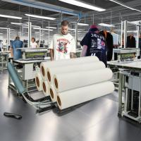 China 30cm 33cm PET Film Roll Double Side High Temperature Hot Peel Heat Transfer DTF Film for sale