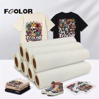 China FCOLOR Double Side Printing Hot Peel 33cm 43cm 60cm Roll Dtf Pet Film for Epson Xp600 I3200 Dtf Printer for sale