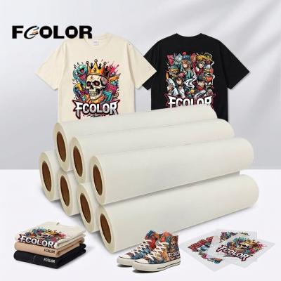 China FCOLOR Double Side Printing Hot Peel 33cm 43cm 60cm Roll Dtf Pet Film for Epson Xp600 I3200 Dtf Printer for sale