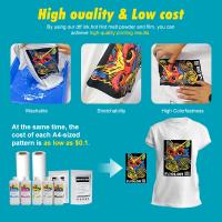 China FCOLOR Good Quality A3 A4 DTF Sheets Hot Cold Peel Transfer Prints DTF PET Film for XP600 I3200 DTF Printing Tshirt Transfer for sale