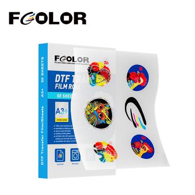 China FCOLOR  Custom A4 A3 A3+ Dtf Paper Transfer Pet Film Sheets DTF Film for Dtf Printer Transfers Printing Machine I3200 Xp600 for sale