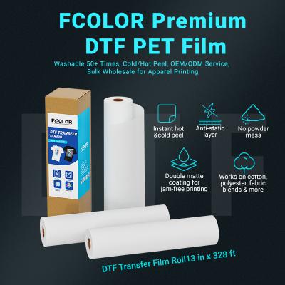 China FREE SHIPPING 33cm DTF Film USA Warehouse 100M Roll Instant Peel Hot Cold Peel for Epson DTF Printer for sale