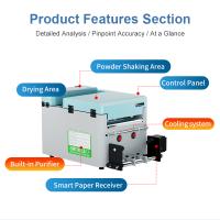 China Fully Automatic 35CM DTF Powder Shaker Machine, Low Energy Consumption, Advanced Design, Hidden air Purifier, Saves Space for sale