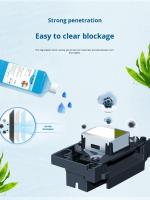 China Solvent Based Heat Transfer Cleaning Solution Strong Nozzle Unclogging Moisturizing Liquid Imported Small Blue for DTF Printer for sale